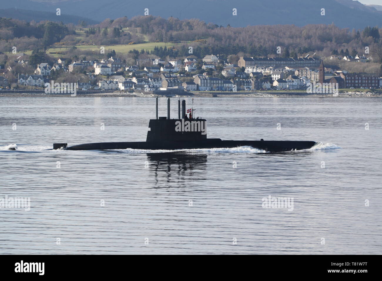 KNM Utsira (S301), an Ula-class submarine operated by the Royal ...