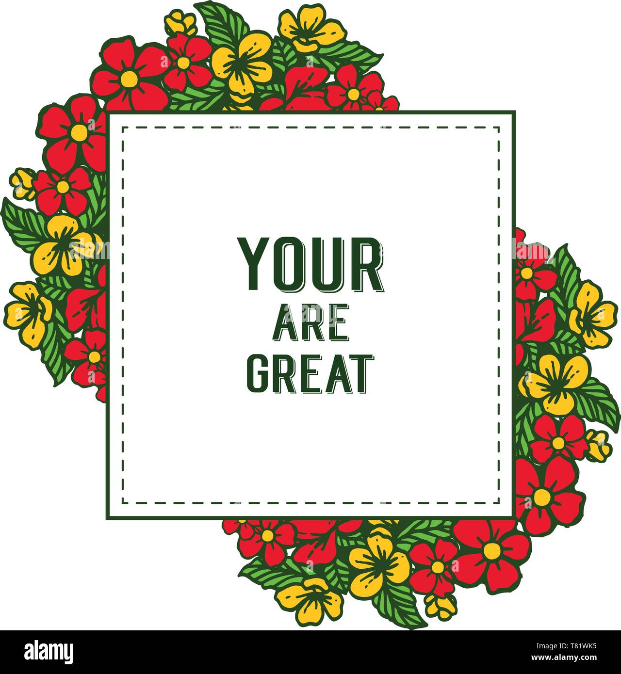 Vector illustration letter your are great with various elegant colorful ...