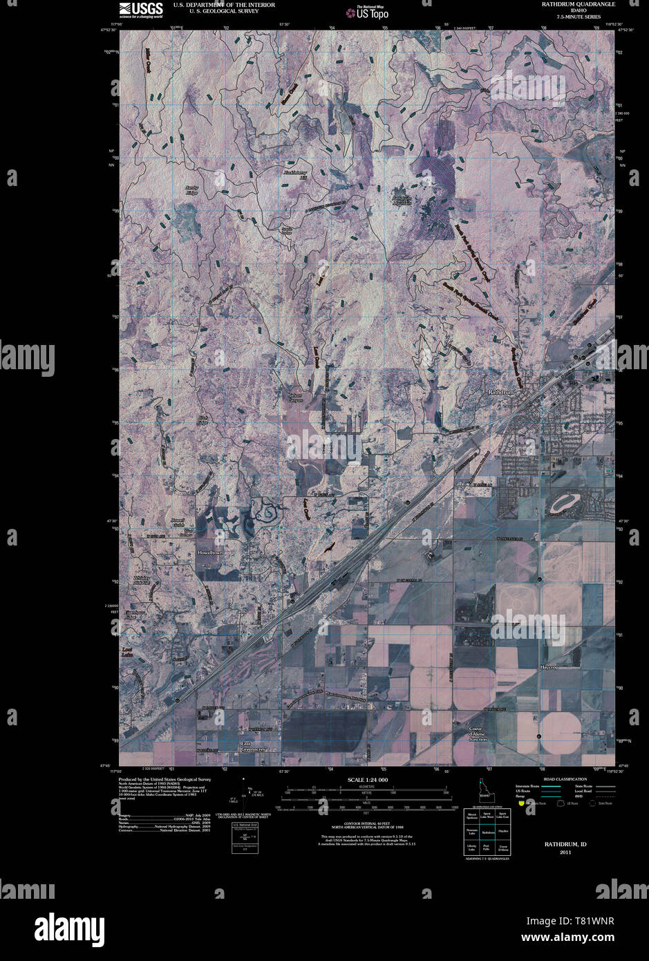 Map of rathdrum hi-res stock photography and images - Alamy
