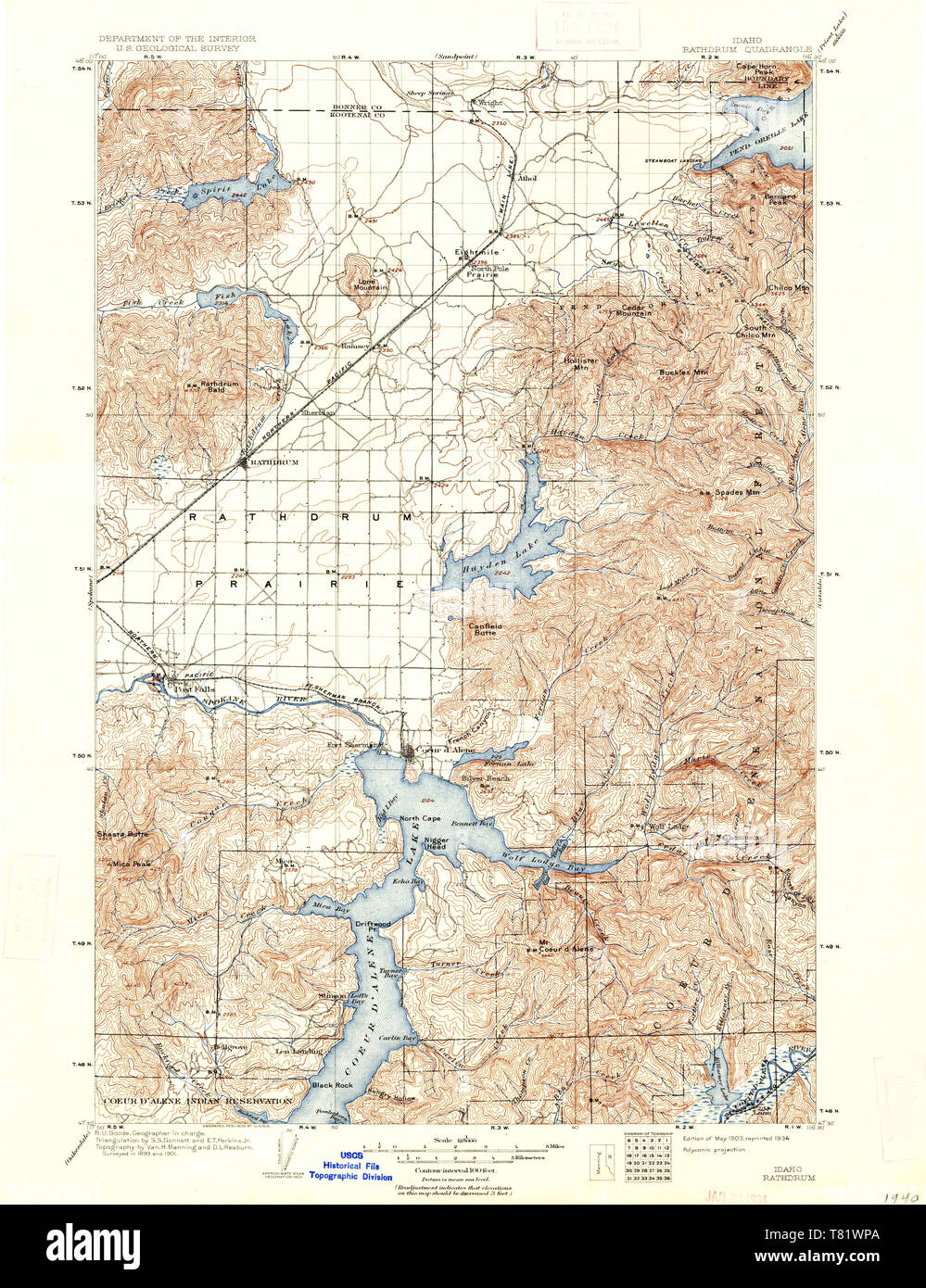 Map of rathdrum hi-res stock photography and images - Alamy