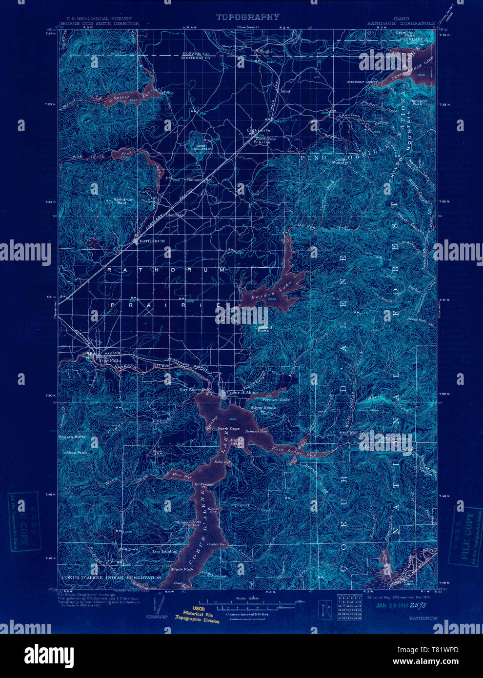 Map of rathdrum hi-res stock photography and images - Alamy