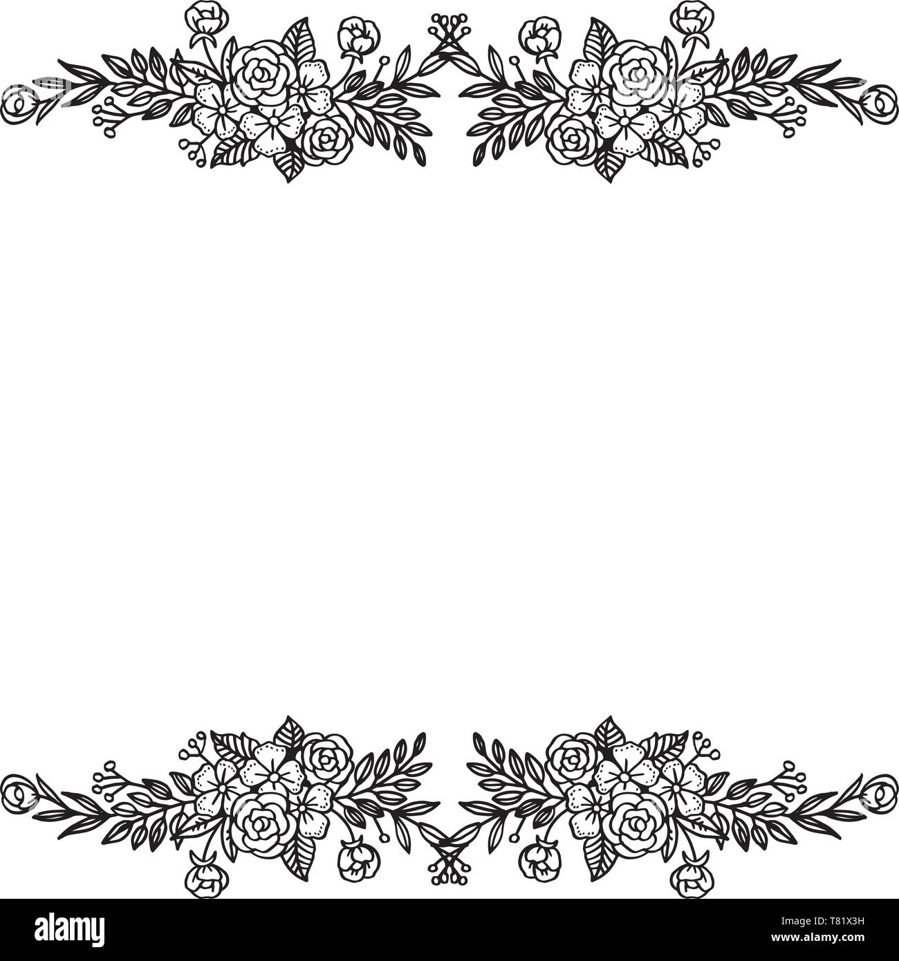Vector illustration of various style of flower frame for card ...