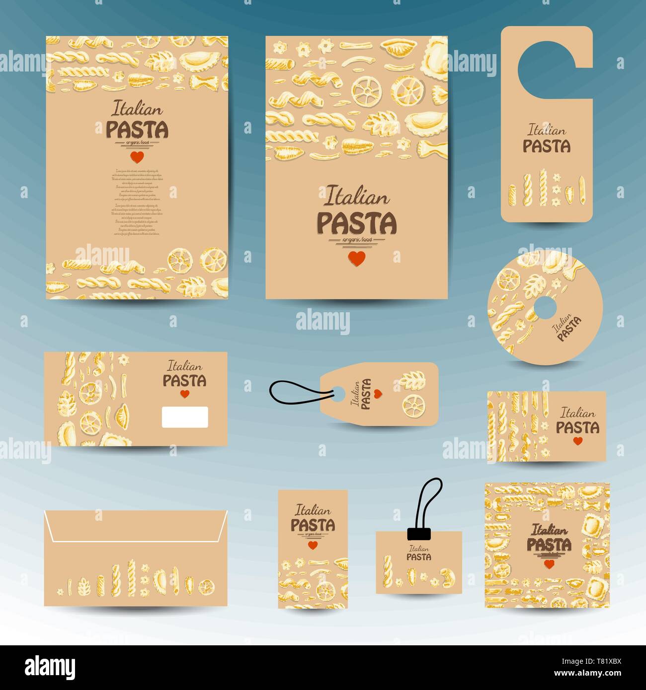 Set of vector cards with pasta. Vector illustration for your design ...