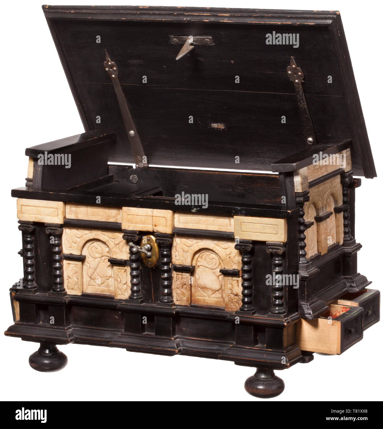 A magnificent casket, Mechelen, 17th century. Rectangular casket made ...