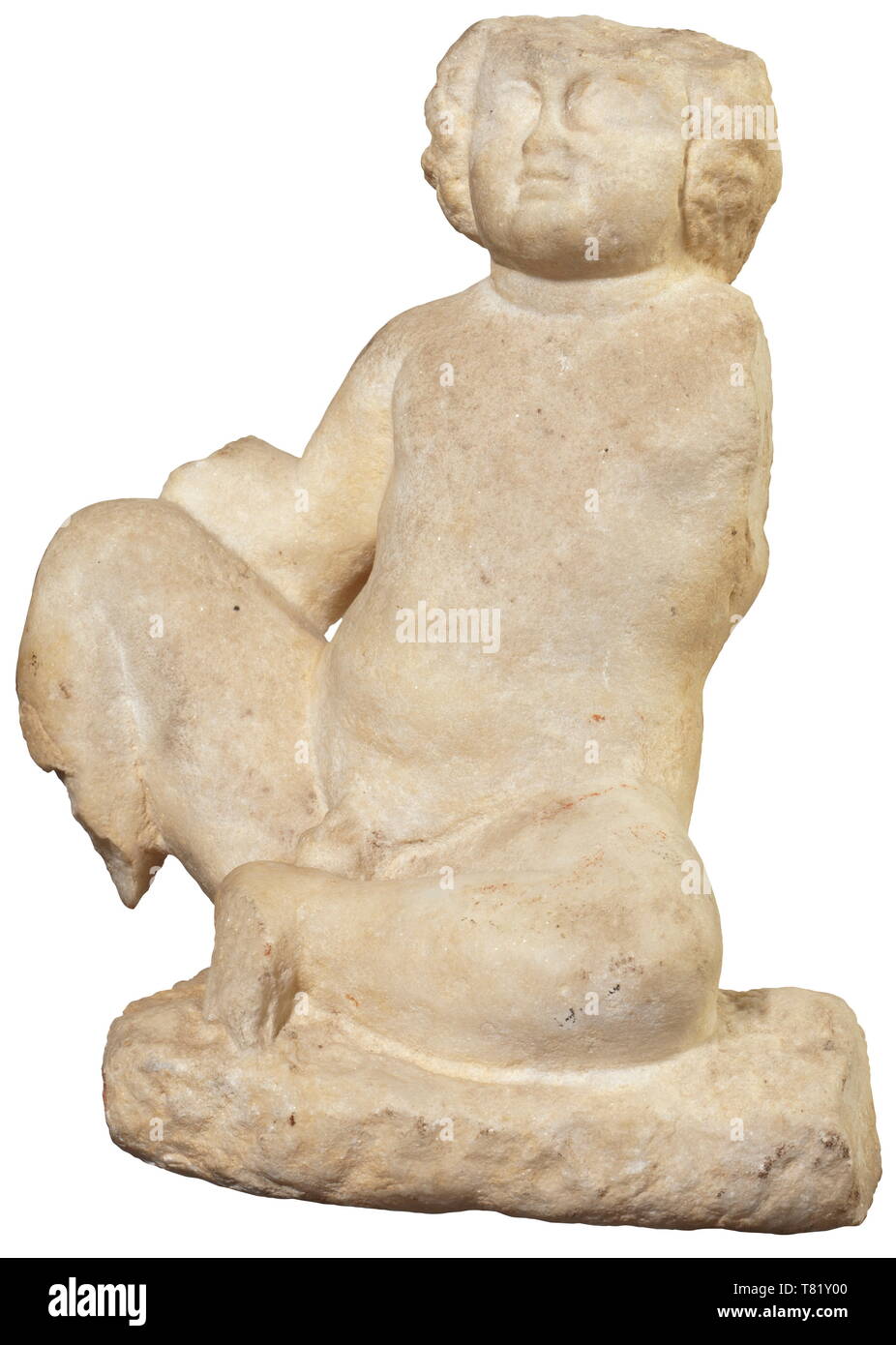 A Roman marble figure of a boy, 2nd/3rd century AD White, minimally ...