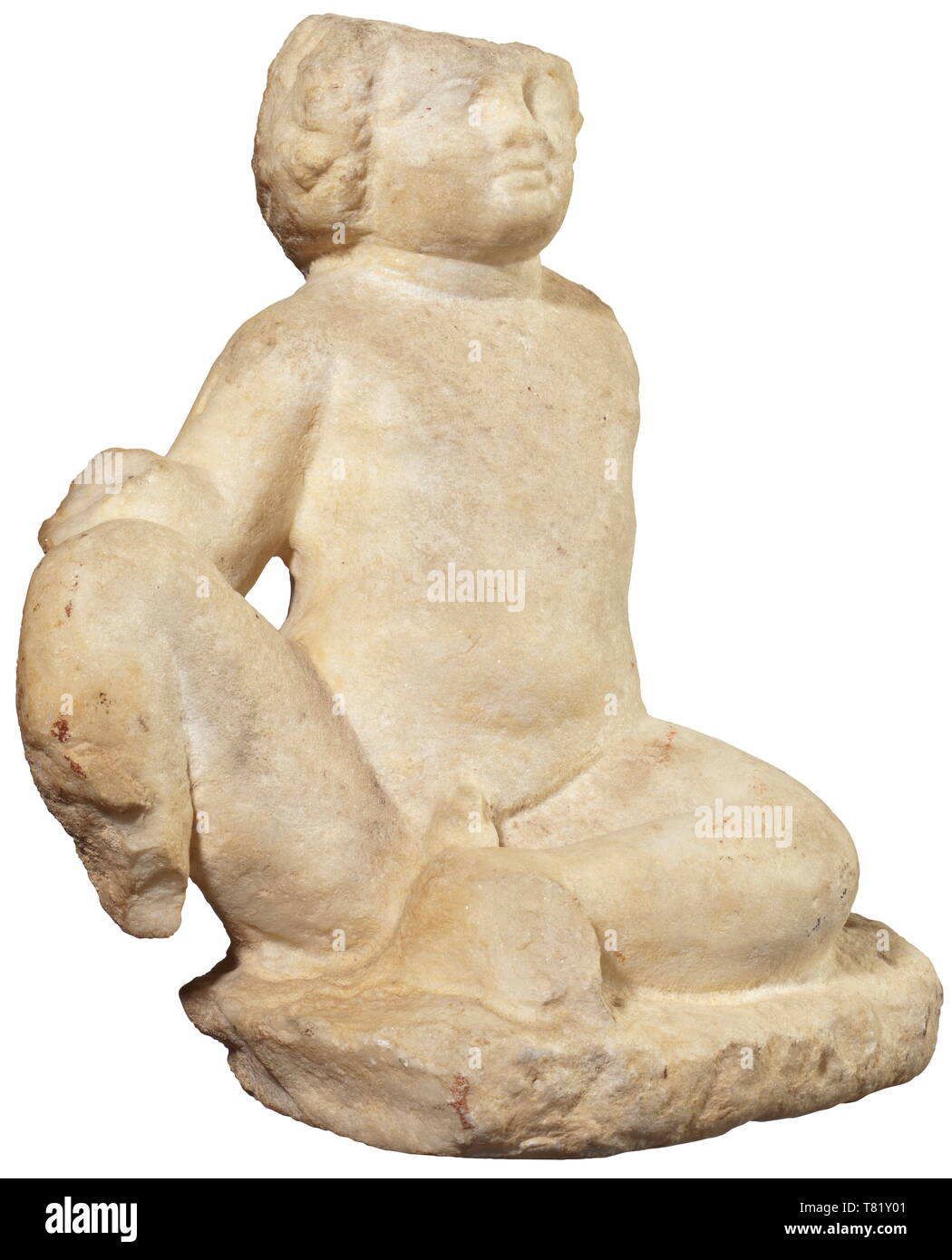 A Roman marble figure of a boy, 2nd/3rd century AD White, minimally ...
