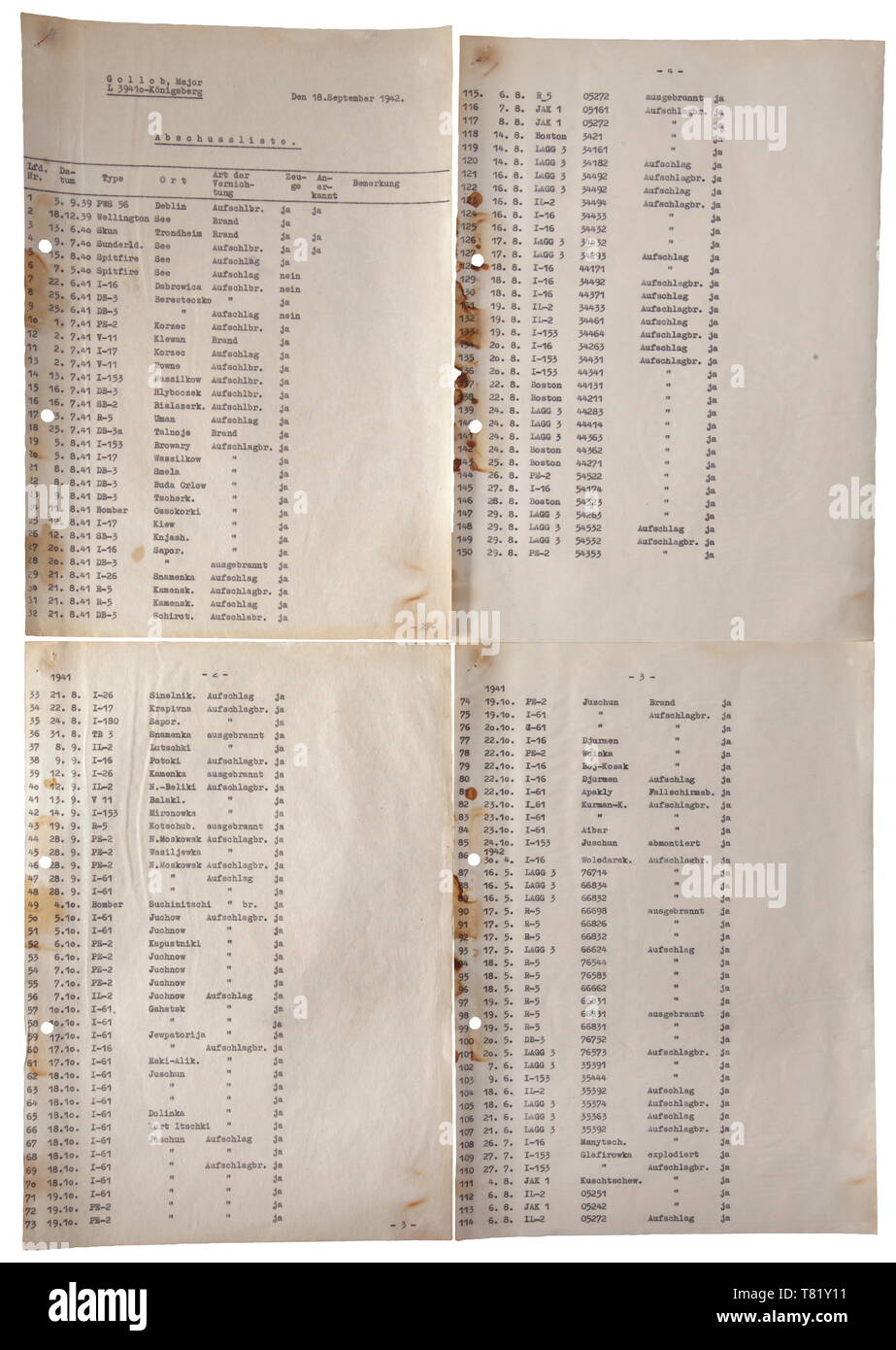 Typewritten pages hi-res stock photography and images - Alamy