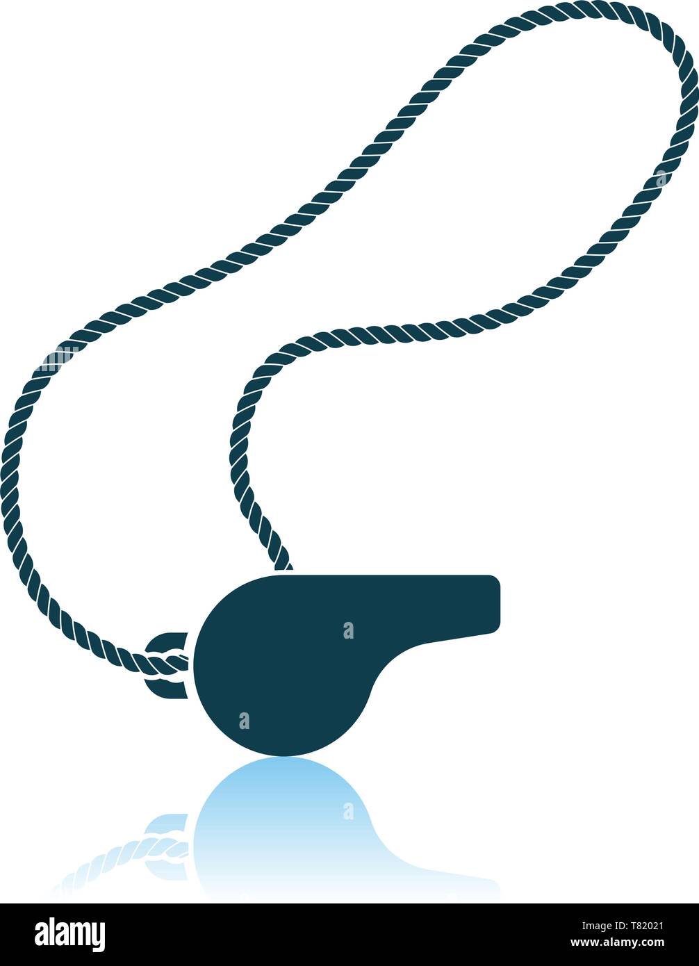Whistle On Lace Icon. Shadow Reflection Design. Vector Illustration ...