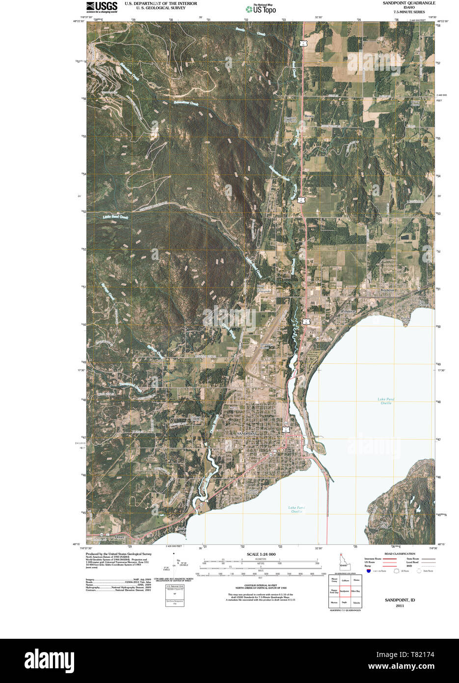 Map of sandpoint hi-res stock photography and images - Alamy