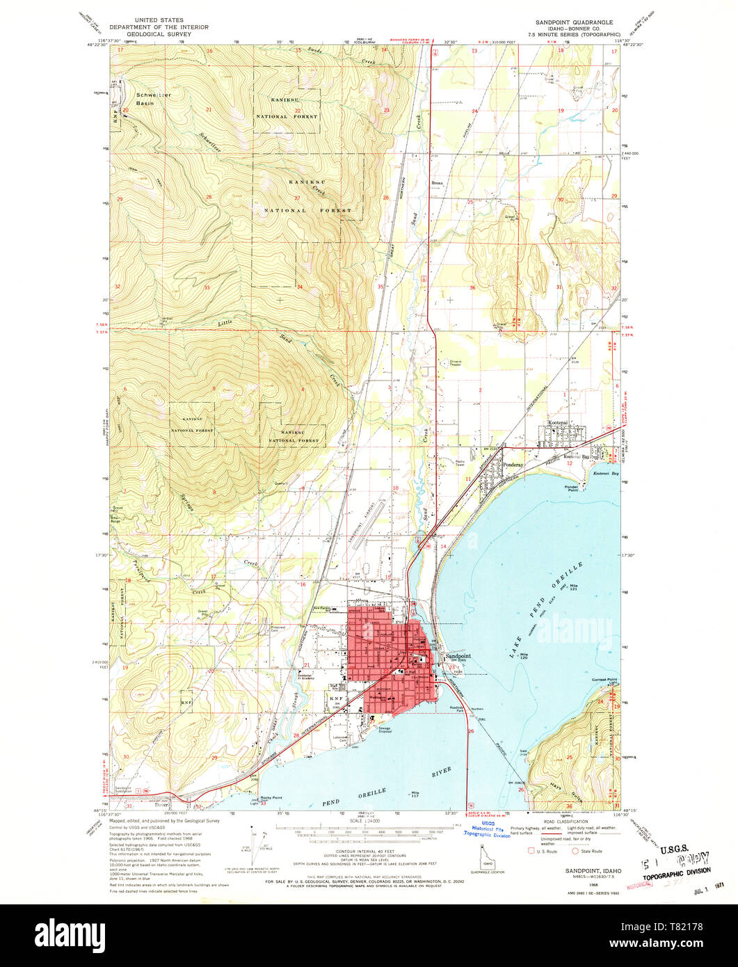 Map of sandpoint hi-res stock photography and images - Alamy