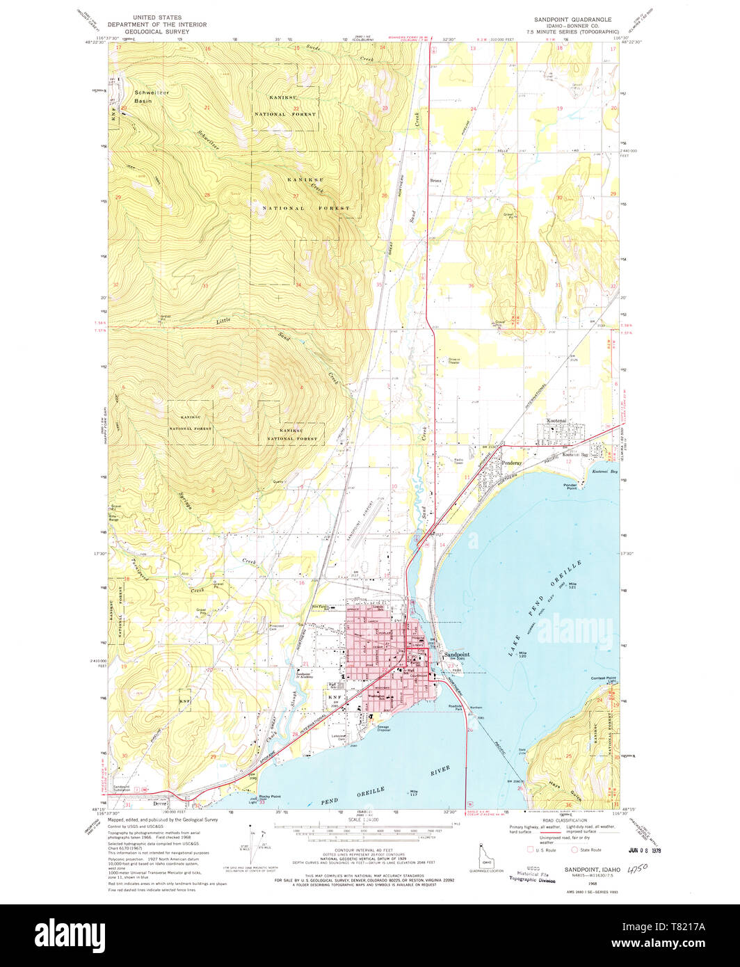 Map of sandpoint hi-res stock photography and images - Alamy