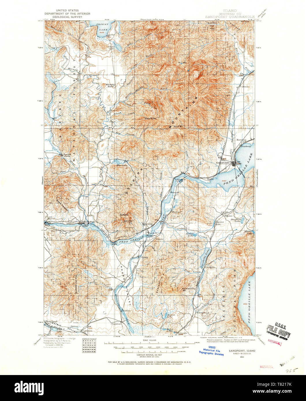 Map of sandpoint hi-res stock photography and images - Alamy