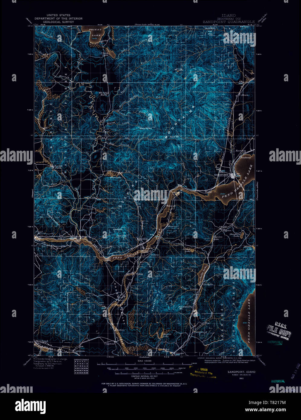 Map of sandpoint hi-res stock photography and images - Alamy