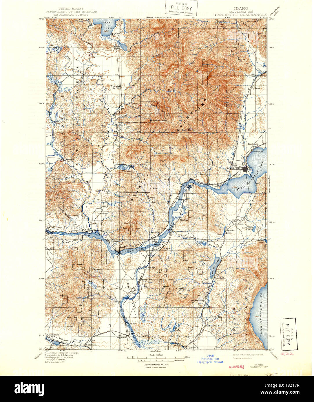 Map of sandpoint hi-res stock photography and images - Alamy