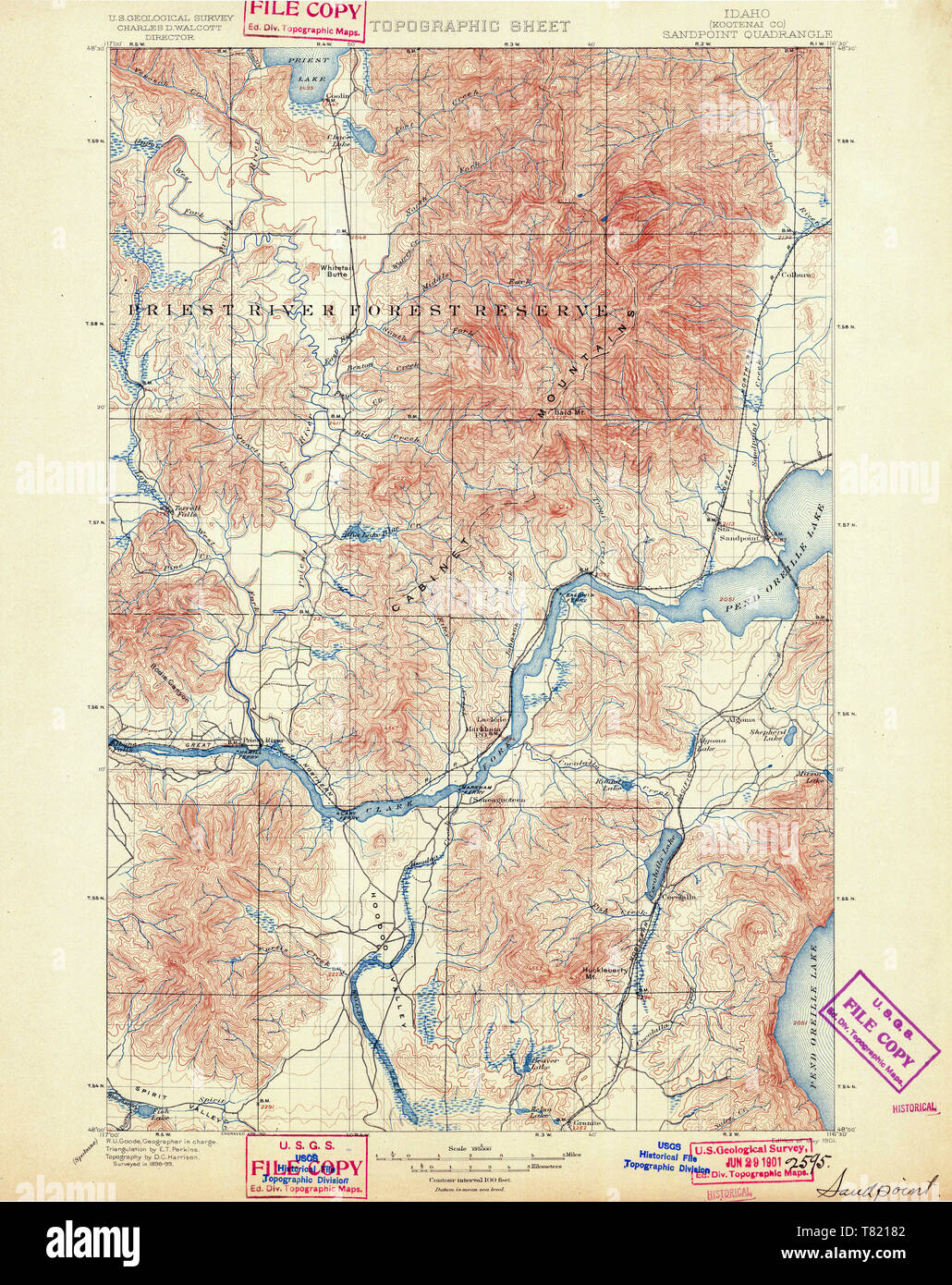 Map of sandpoint hi-res stock photography and images - Alamy