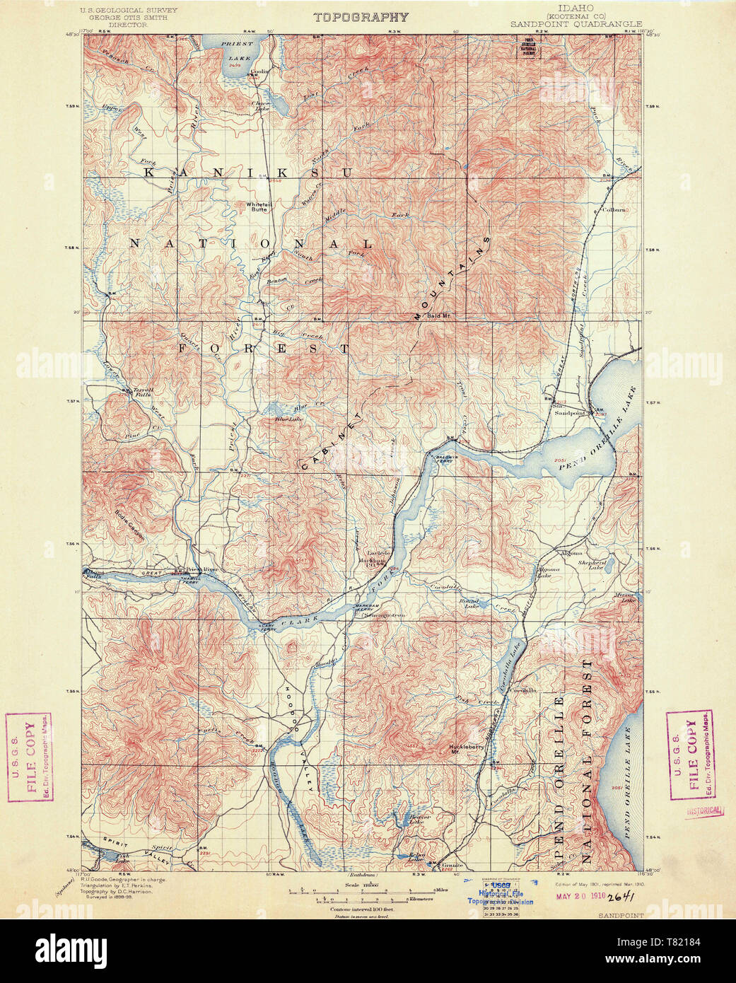 Map of sandpoint hi-res stock photography and images - Alamy