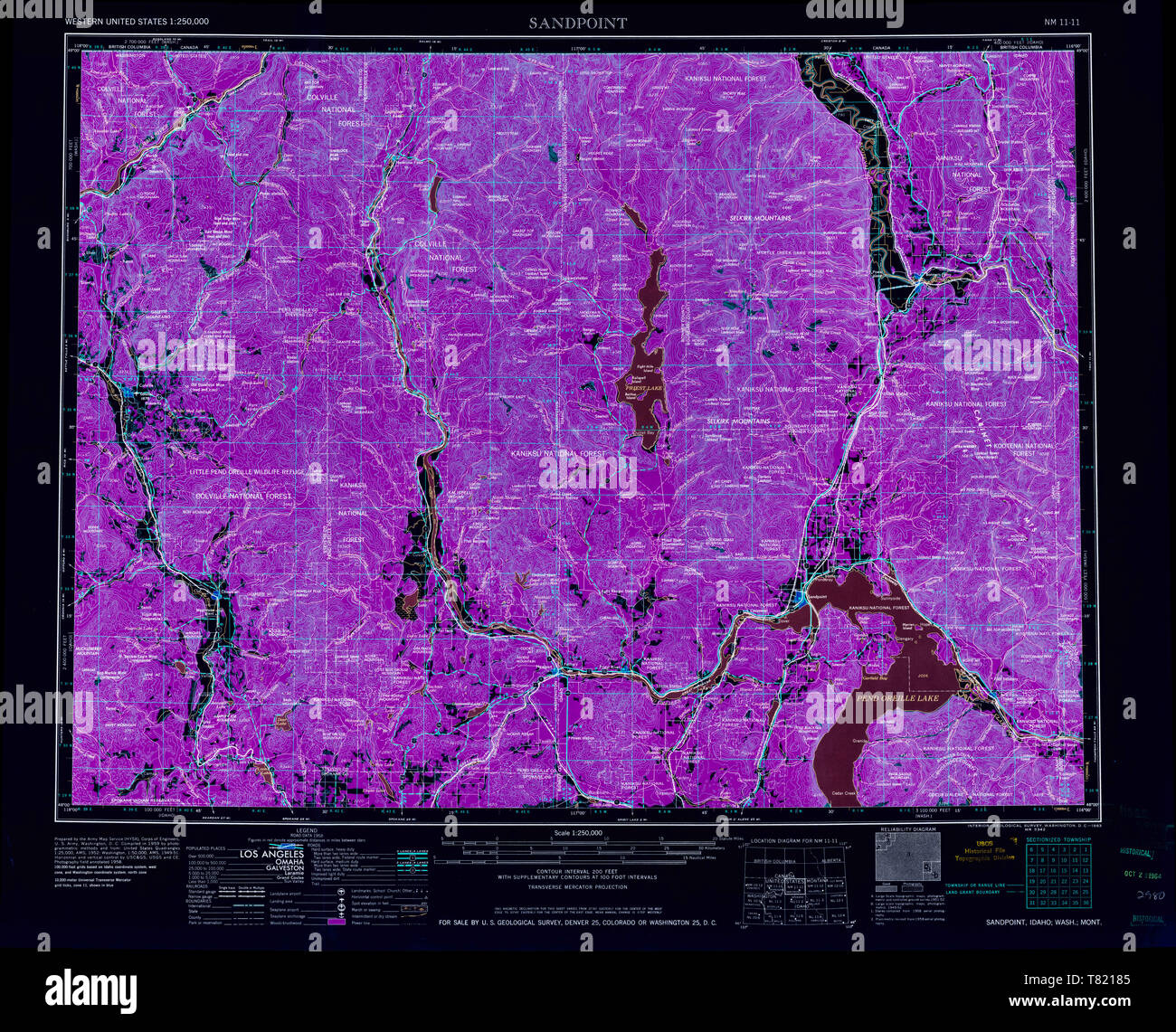 Map of sandpoint hi-res stock photography and images - Alamy