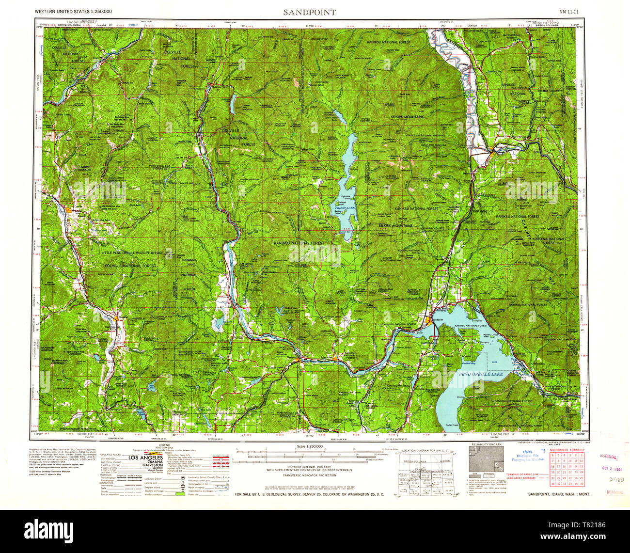 Map of sandpoint hi-res stock photography and images - Alamy