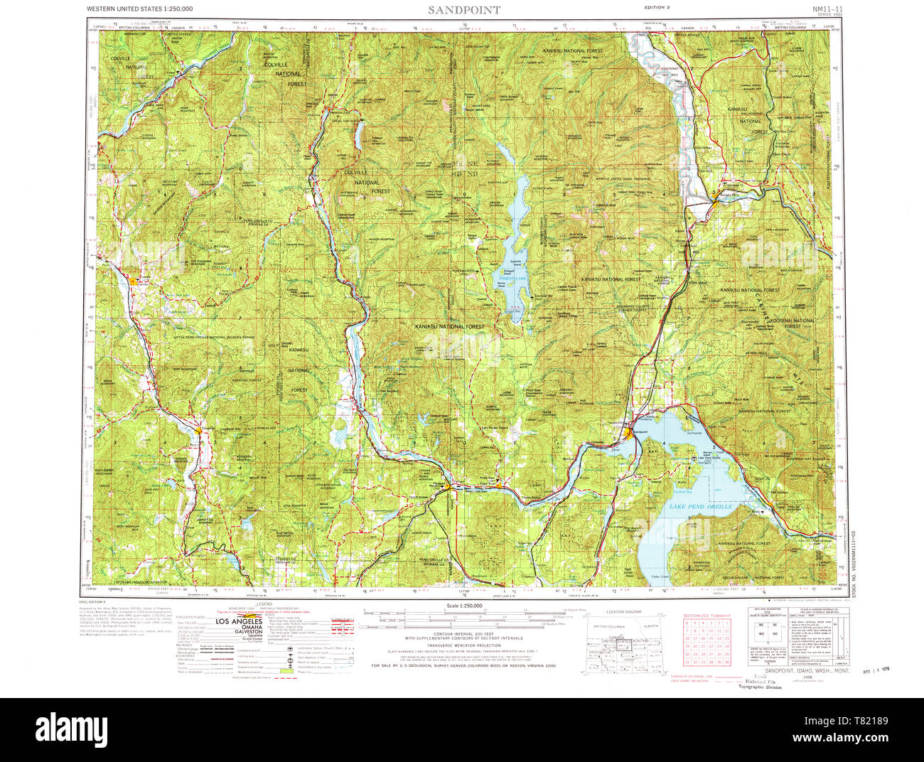 Map of sandpoint hi-res stock photography and images - Alamy