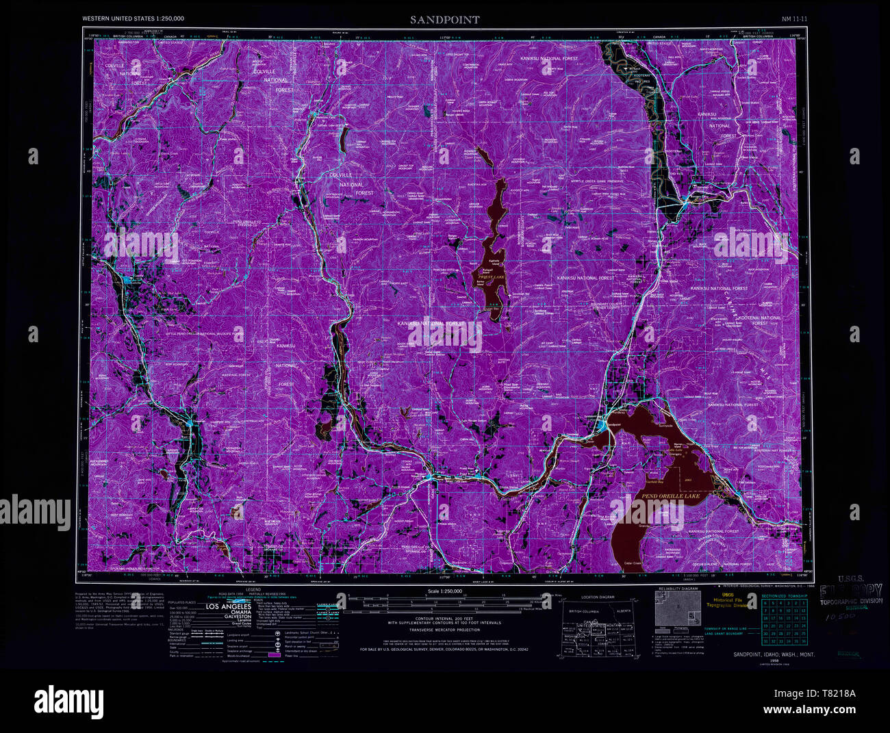 Map of sandpoint hi-res stock photography and images - Alamy