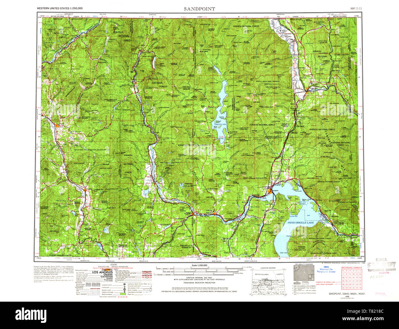 Map of sandpoint hi-res stock photography and images - Alamy