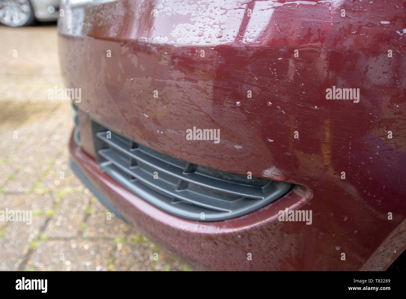 Car / Vehicle crash / accident. Bumper scuffs and paintwork damage. Car ...