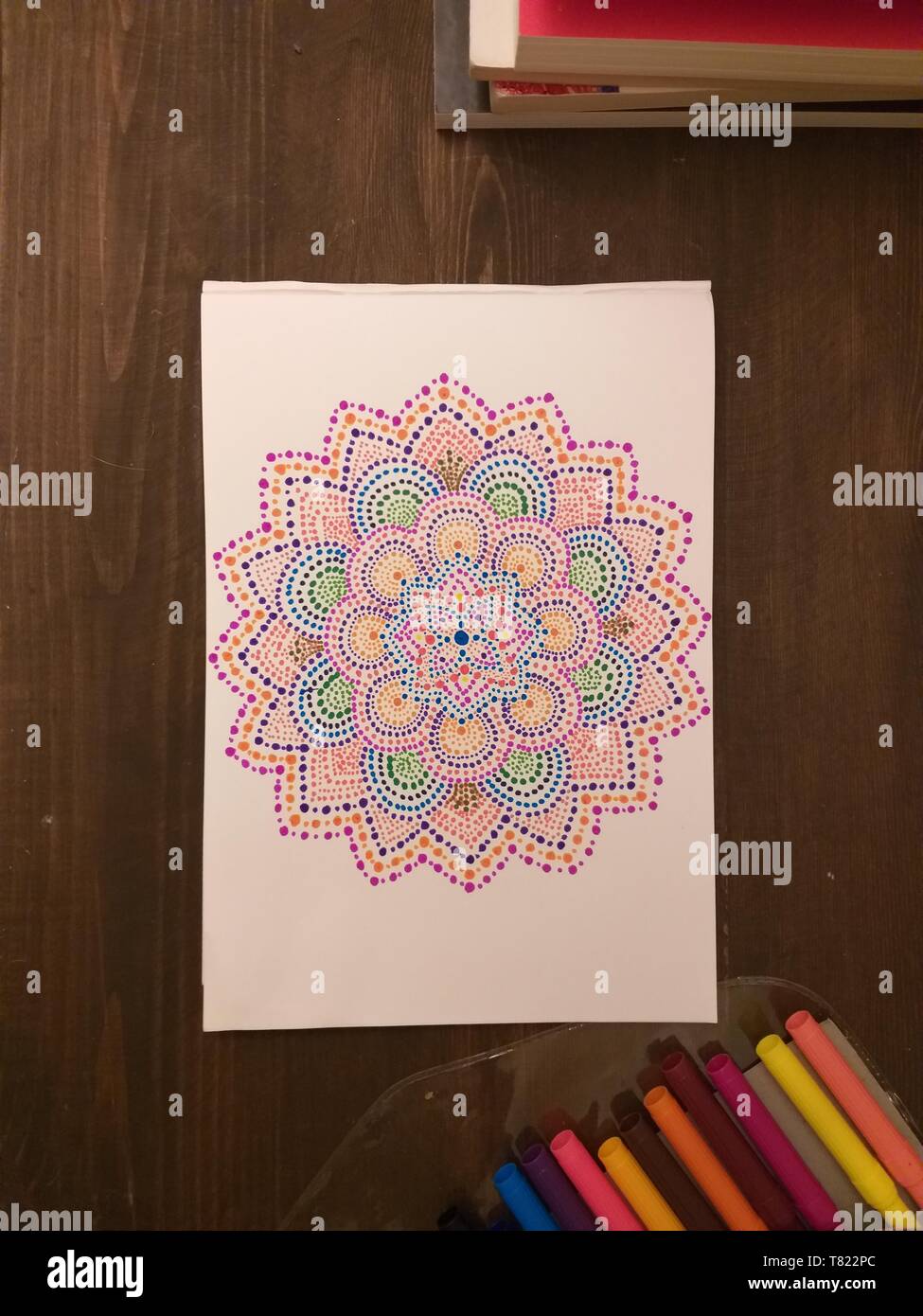 Mandala line black design hi-res stock photography and images - Alamy