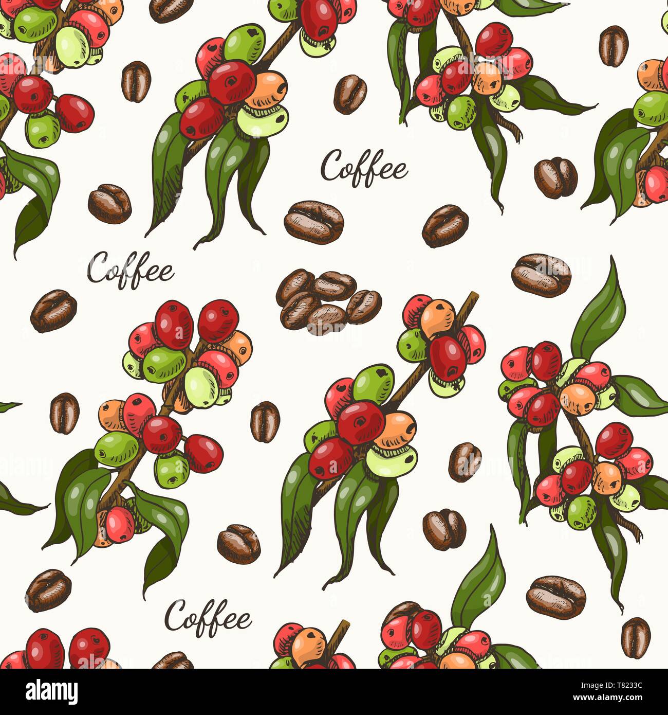 Vector pattern with coffee. Vector illustration for your design Stock ...