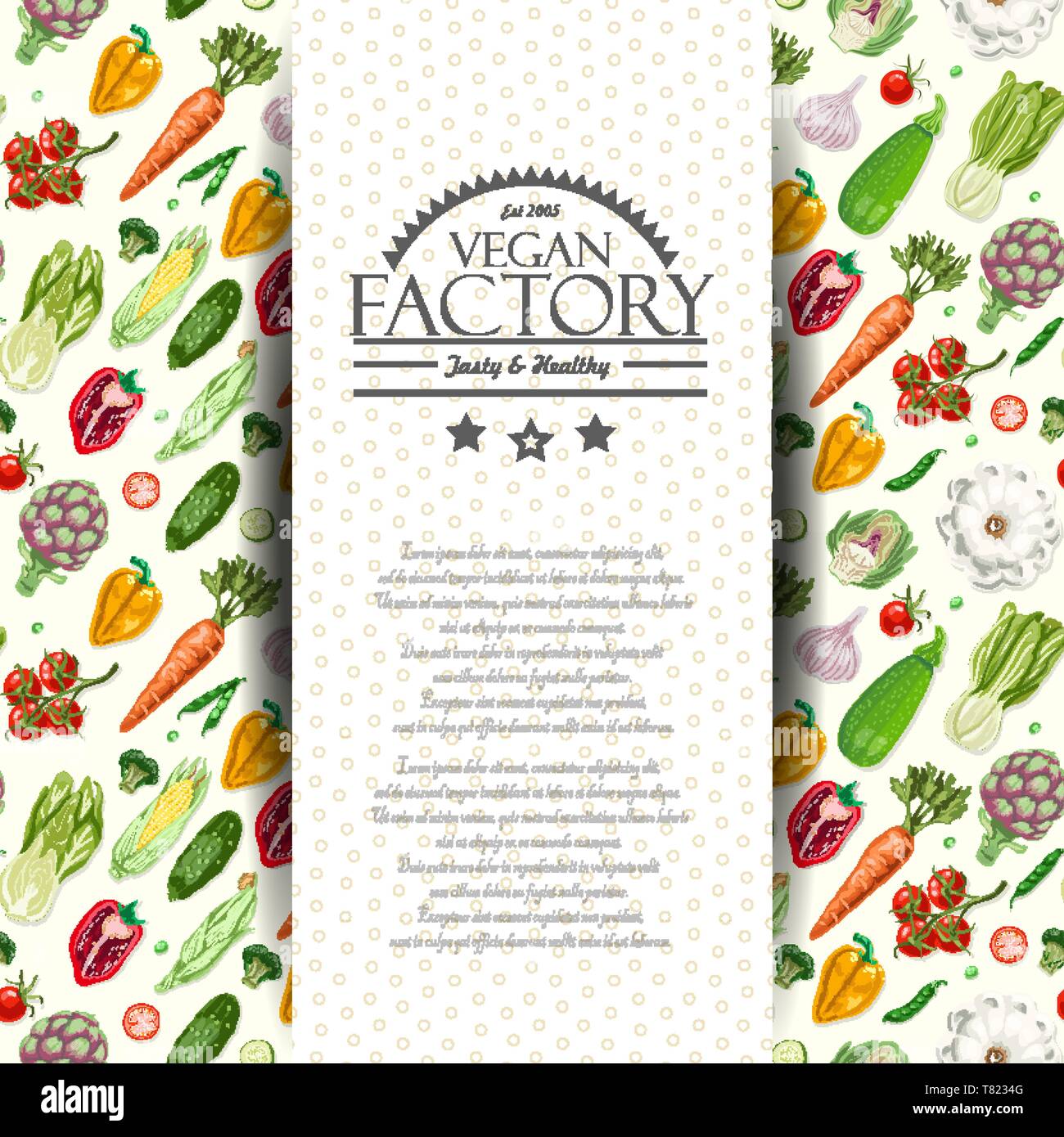 Background with colored vegetables. Vector illustration for your design ...