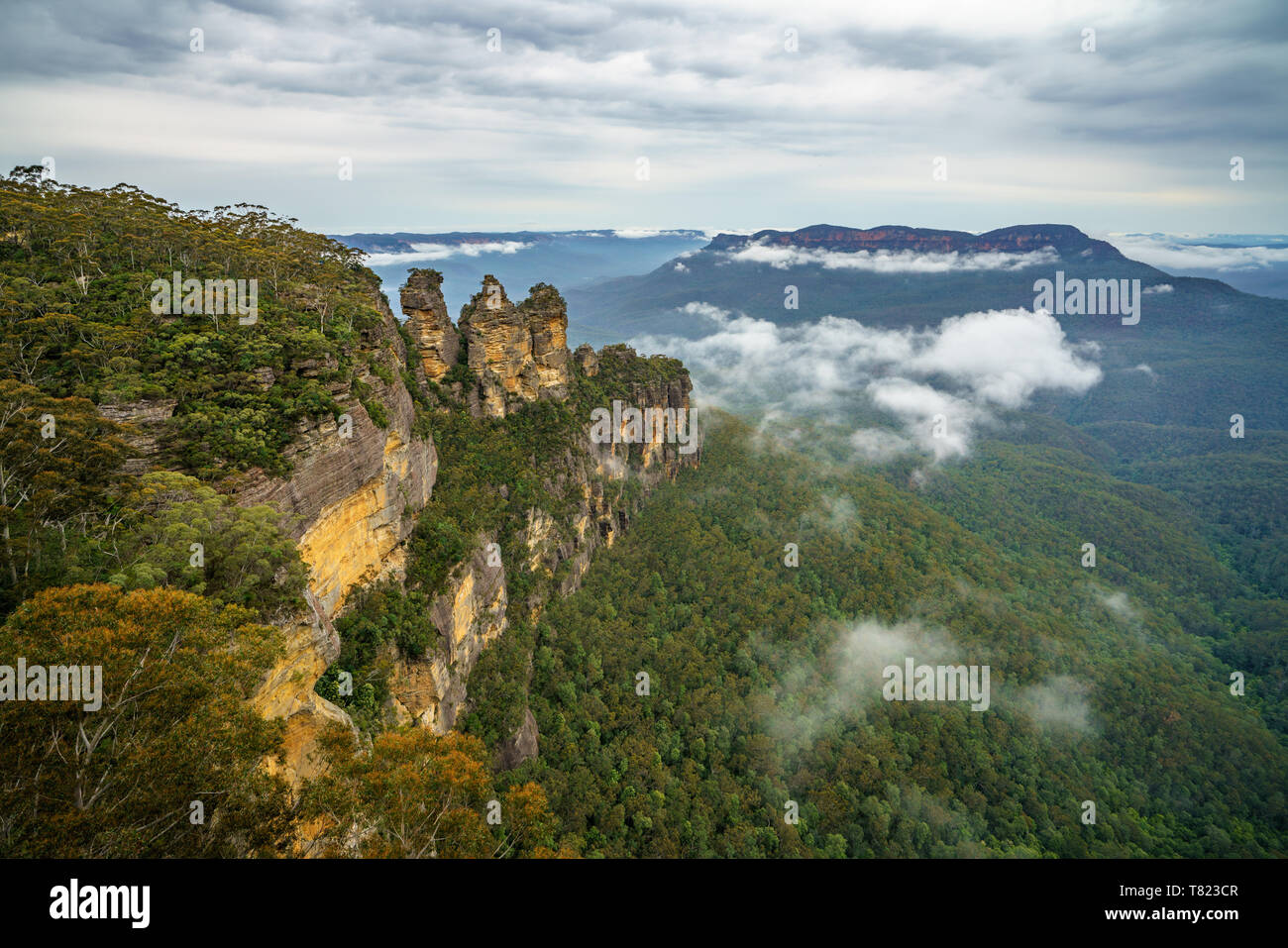 three sisters from echo point in the blue mountains national park, new ...