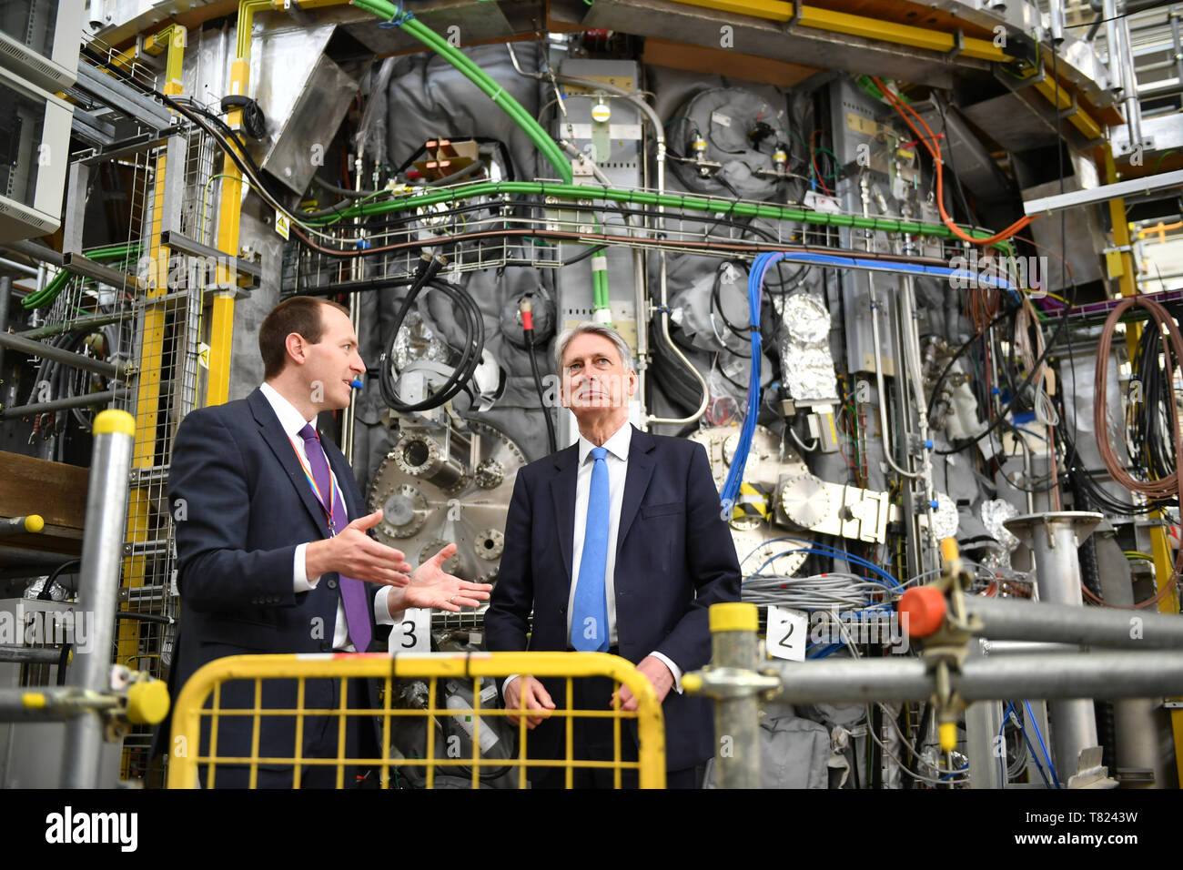 Chancellor Philip Hammond speaking to Ian Chapman, Chief Executive of ...