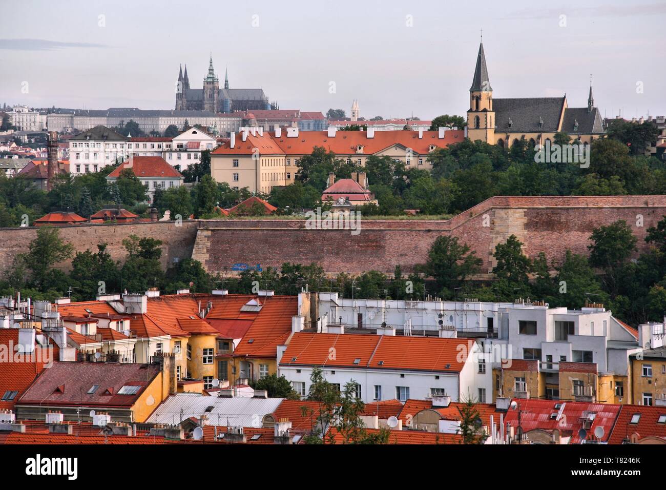 Prague skyline, Czech Republic. Part of UNESCO World Heritage Site ...