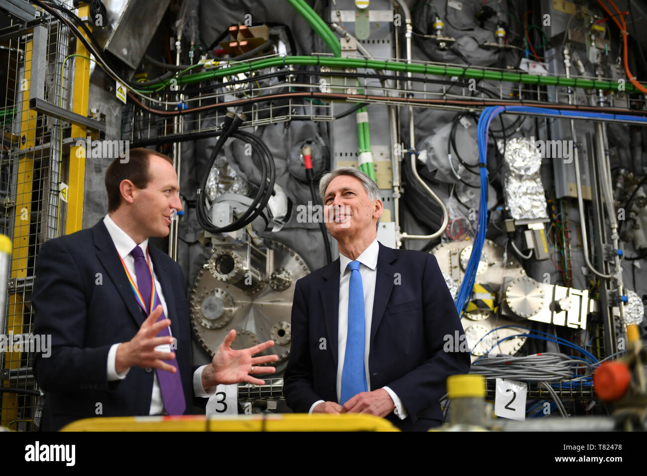 Chancellor Philip Hammond speaking to Ian Chapman, Chief Executive of ...