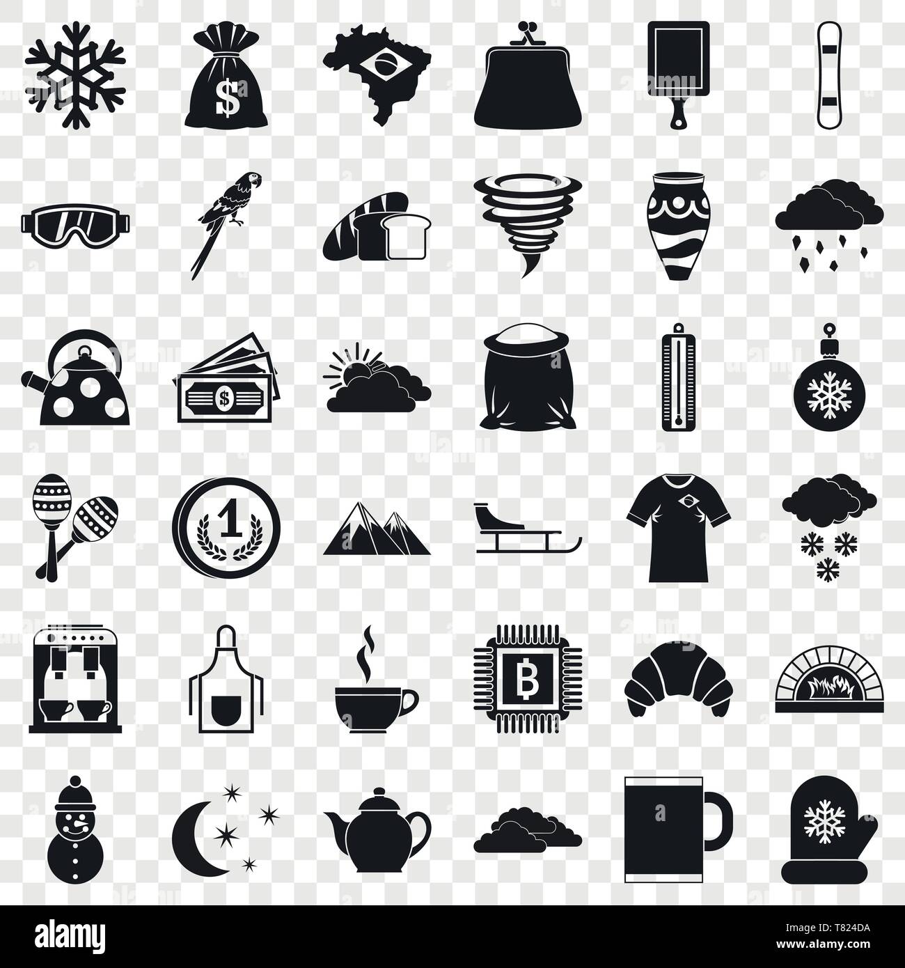 Hard coffee icons set, simple style Stock Vector Image & Art - Alamy