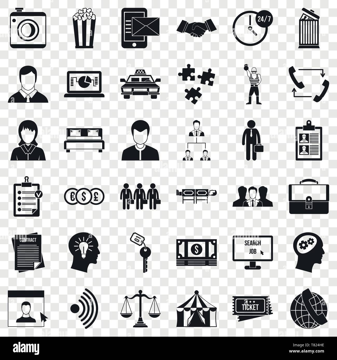 Conformity in work icons set, simple style Stock Vector Image & Art - Alamy