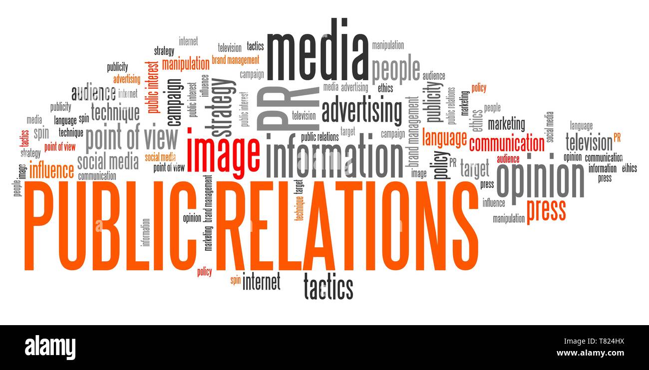 Public relations - corporate issues and concepts word cloud ...