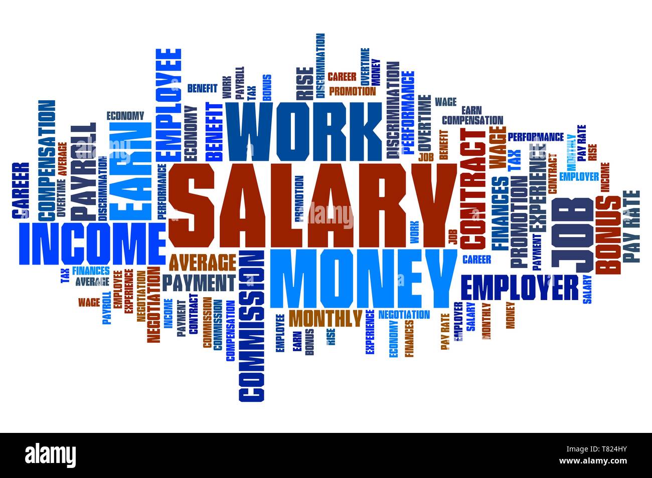 Salary - employment issues and concepts word cloud illustration. Word ...