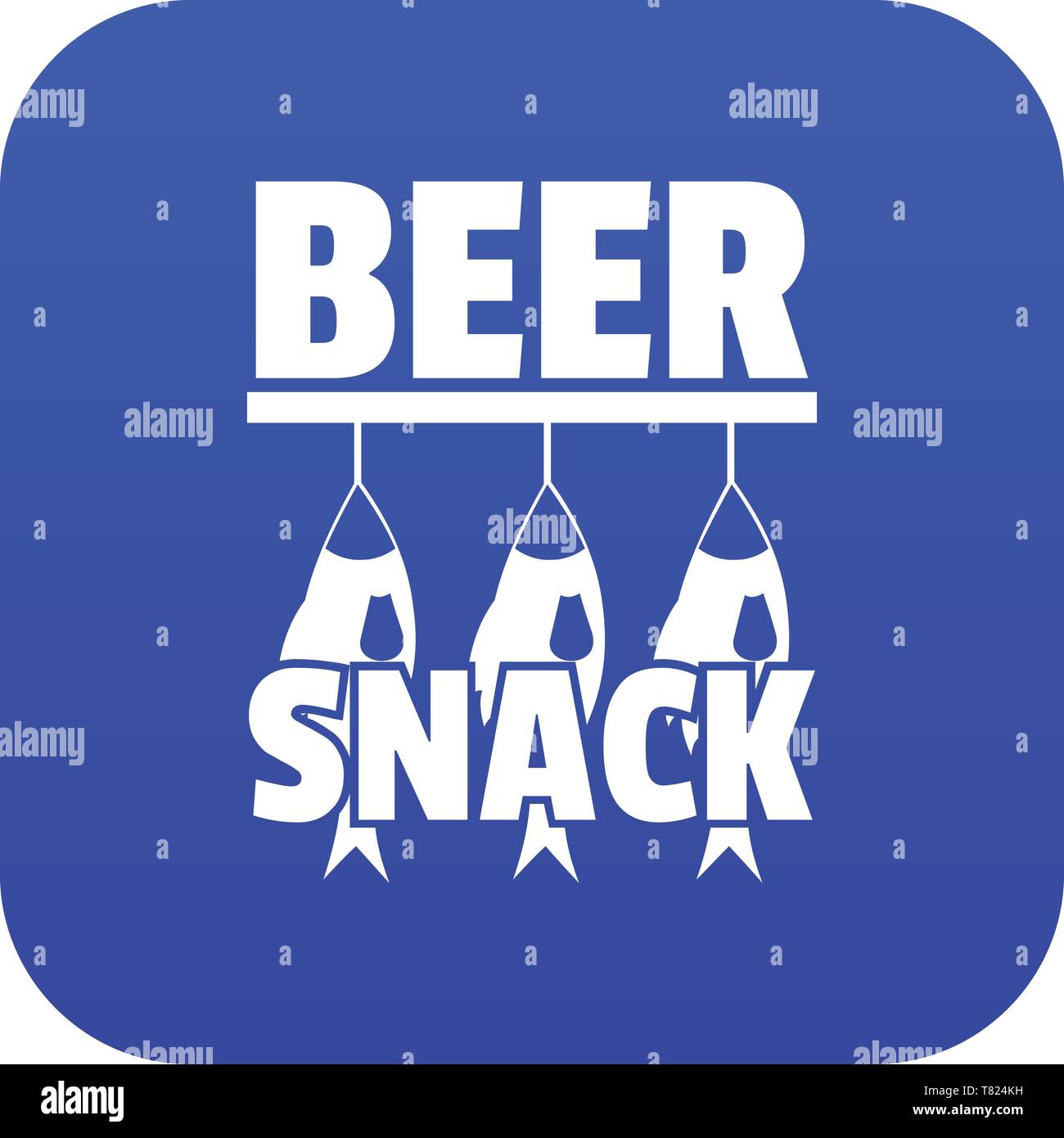 Beer snack icon blue vector Stock Vector Image & Art - Alamy