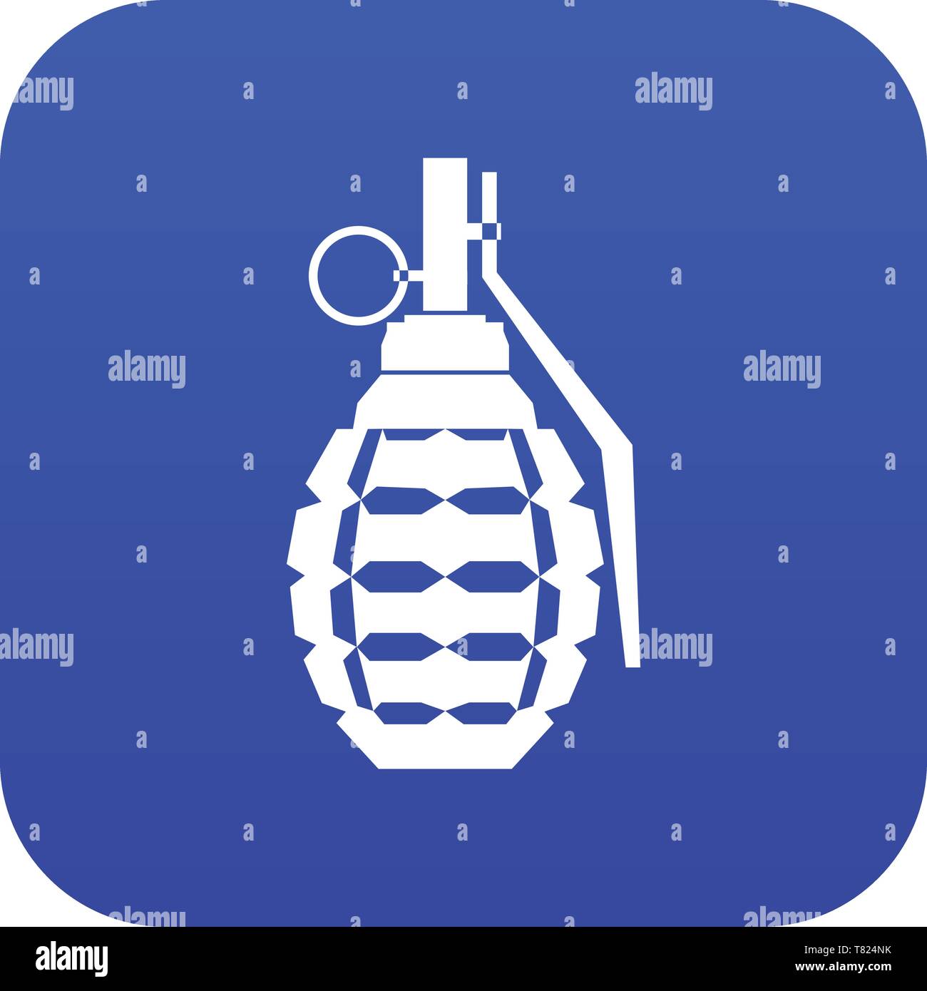 Hand grenade, bomb explosion icon digital blue Stock Vector Image & Art ...