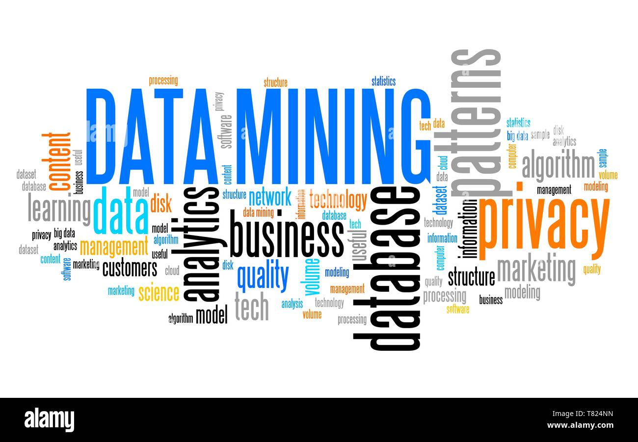 Data mining - online info harvesting and storage technology concept ...