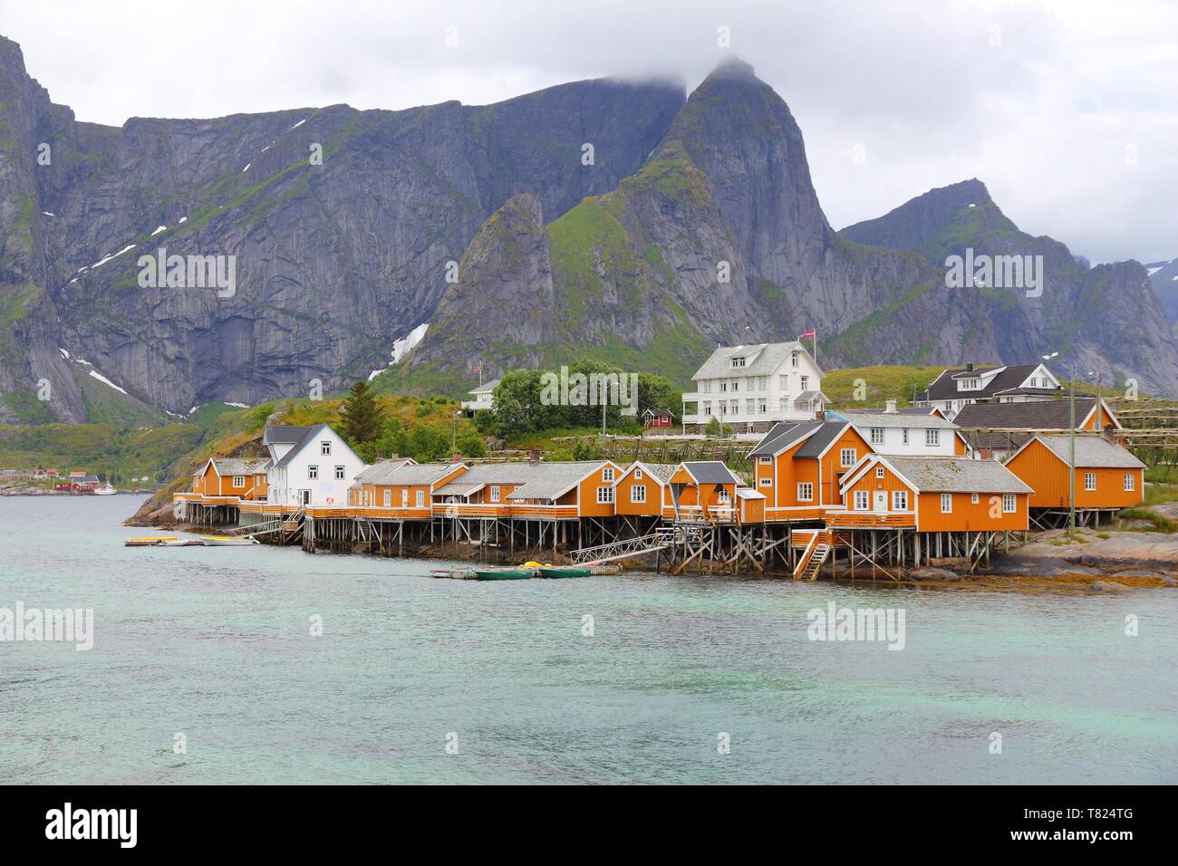 Reine, Norway - fishing village in Lofoten Archipelago of Arctic Norway ...