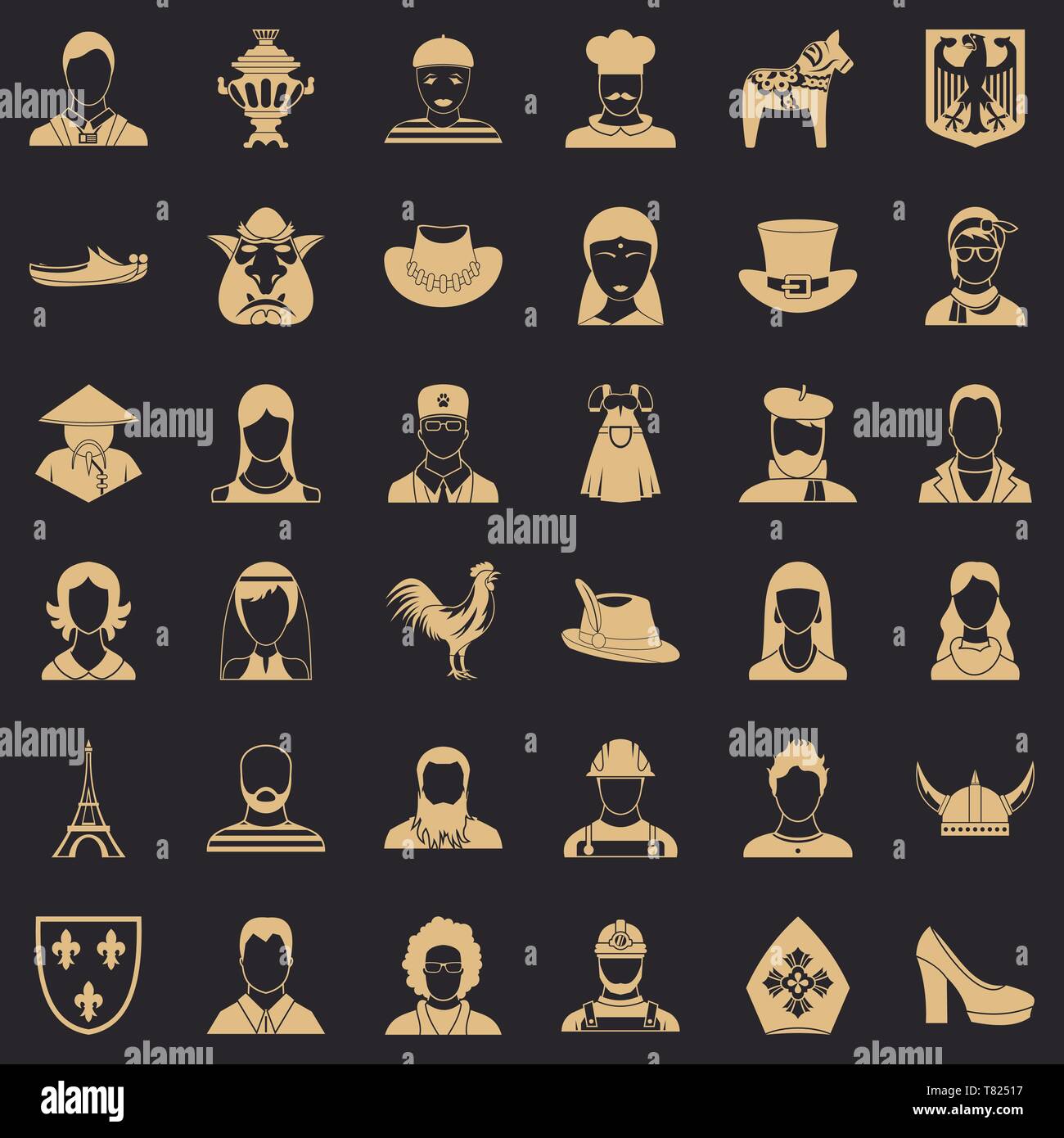 User icons set, simle style Stock Vector Image & Art - Alamy