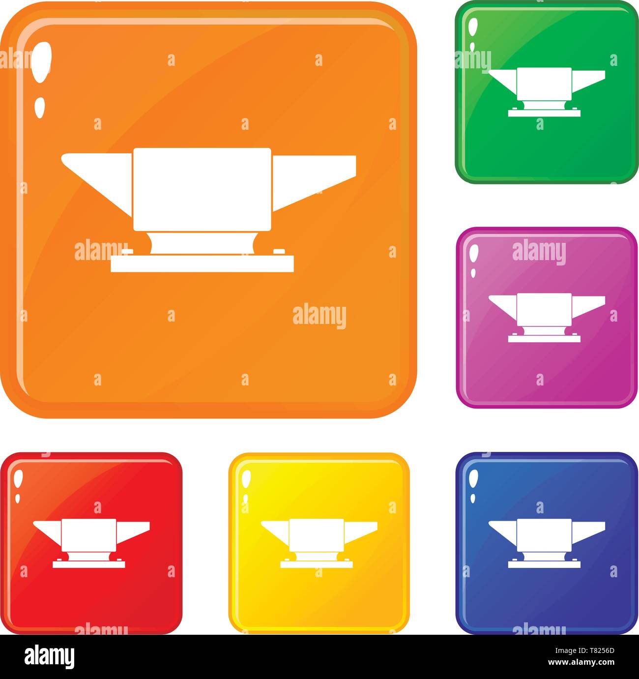 Anvil icons set vector color Stock Vector Image & Art - Alamy