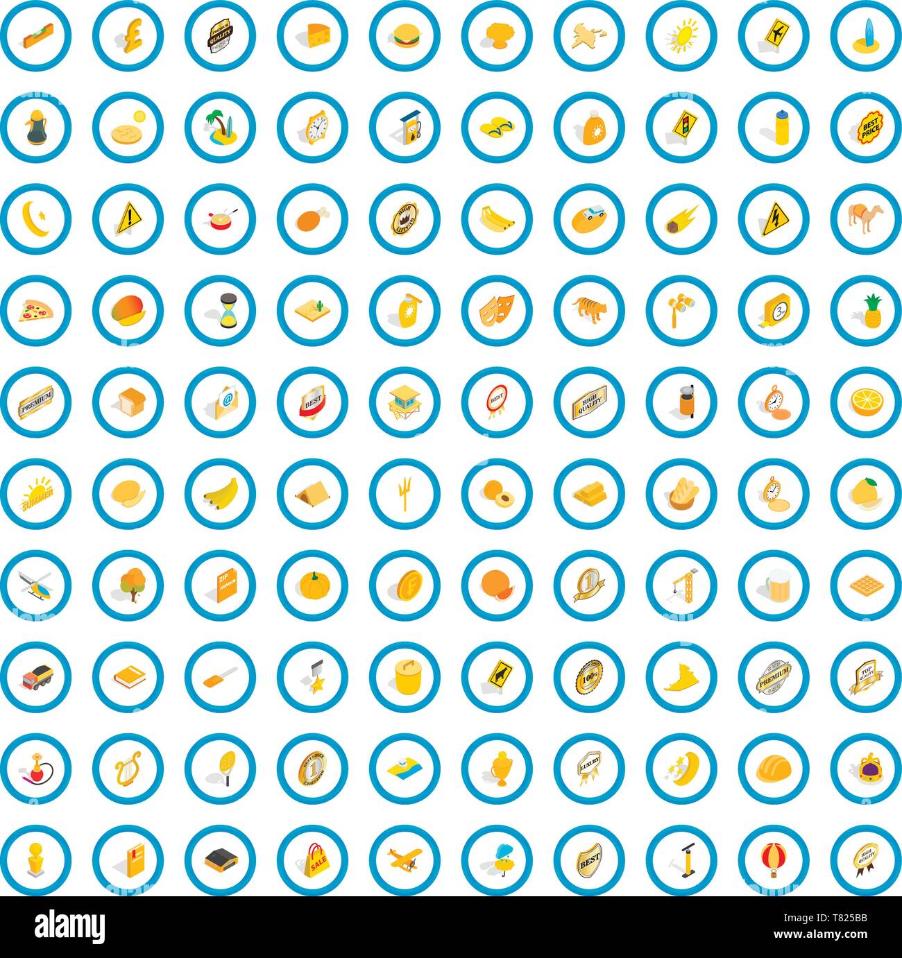 100 yellow icons set hi-res stock photography and images - Alamy