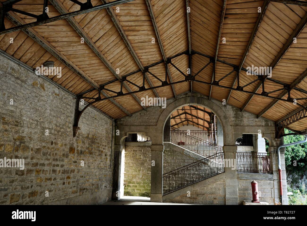 France, Jura, Vaux sur Poligny, the priory, little seminary turned ...