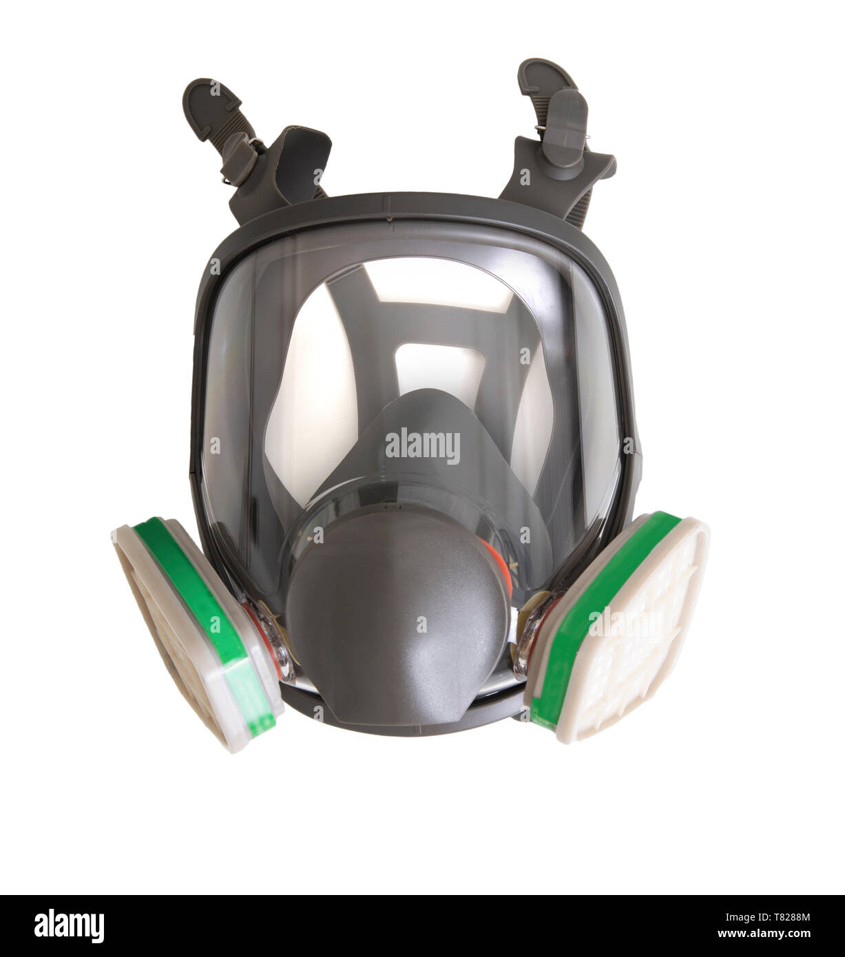 Gas mask for air pollution protection on white background Stock Photo ...