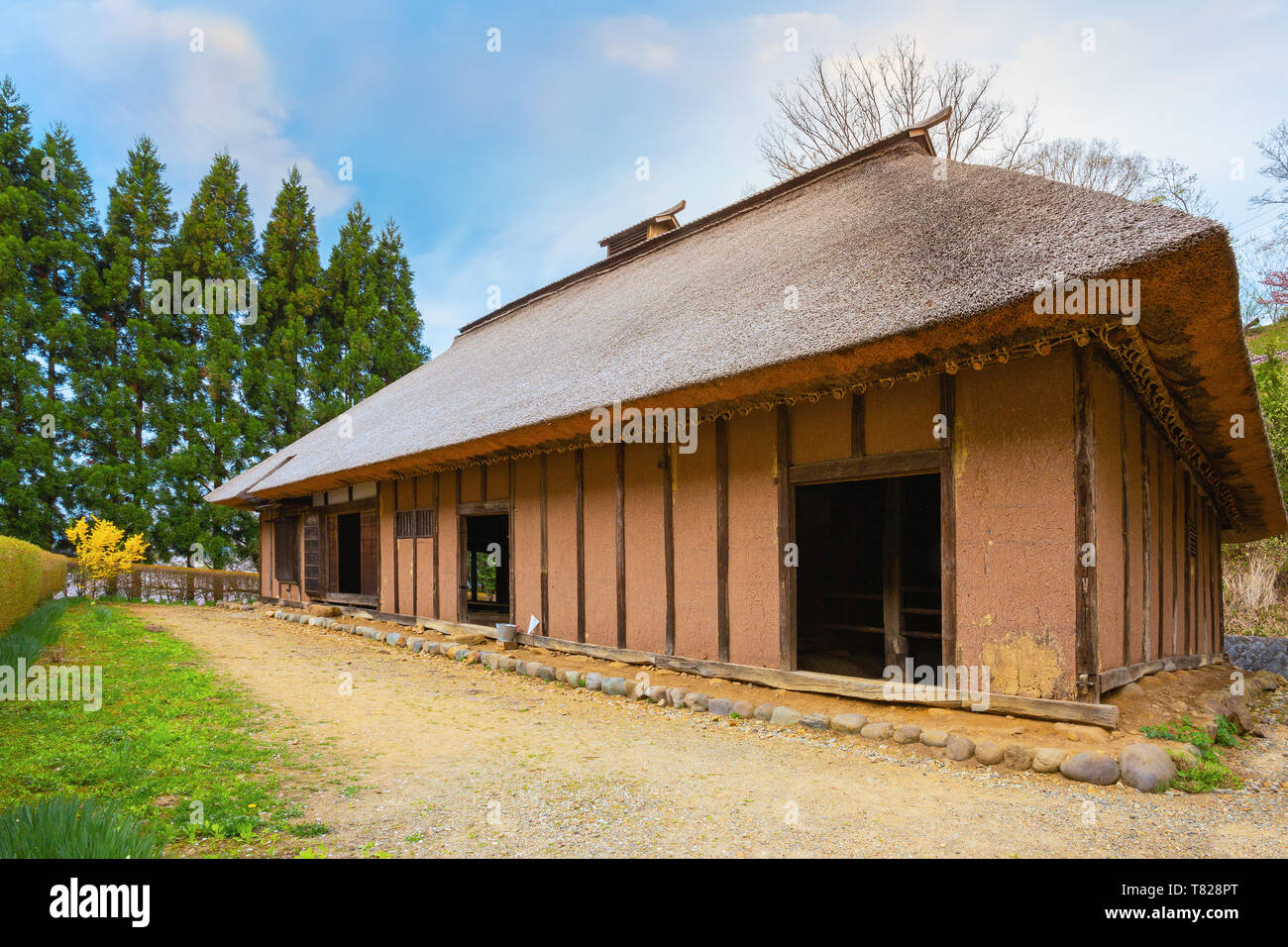 Kitakami, Japan - April 22 2018: Michinoku Folklore Village is a ...