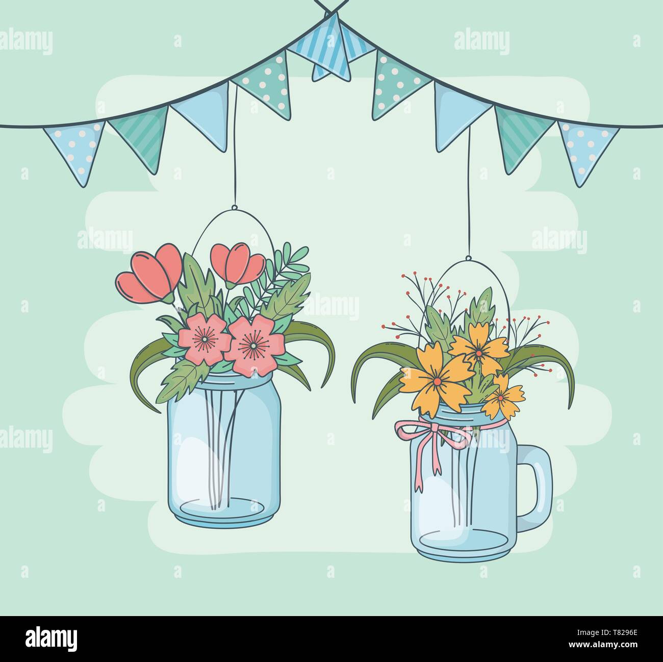 Hanging Mason Jar Clip Art