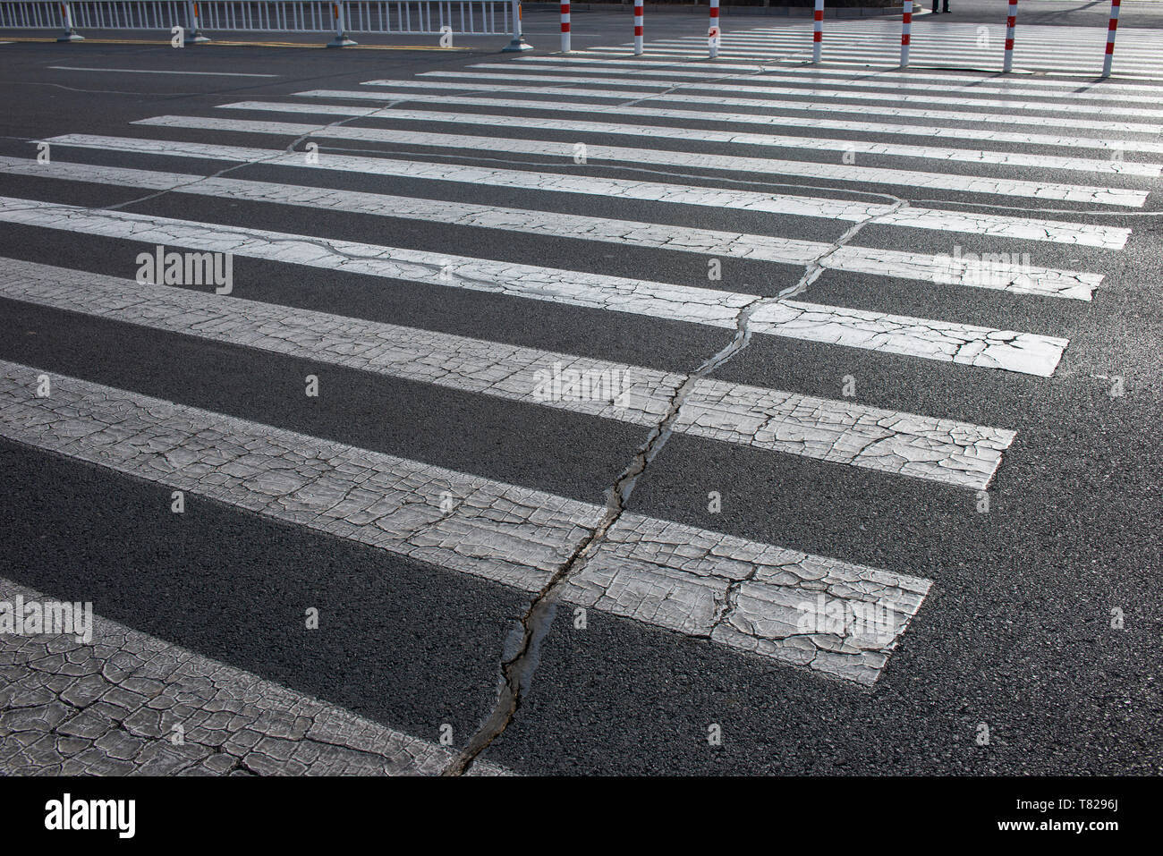 Get a close-up of the zebra crossing Stock Photo - Alamy