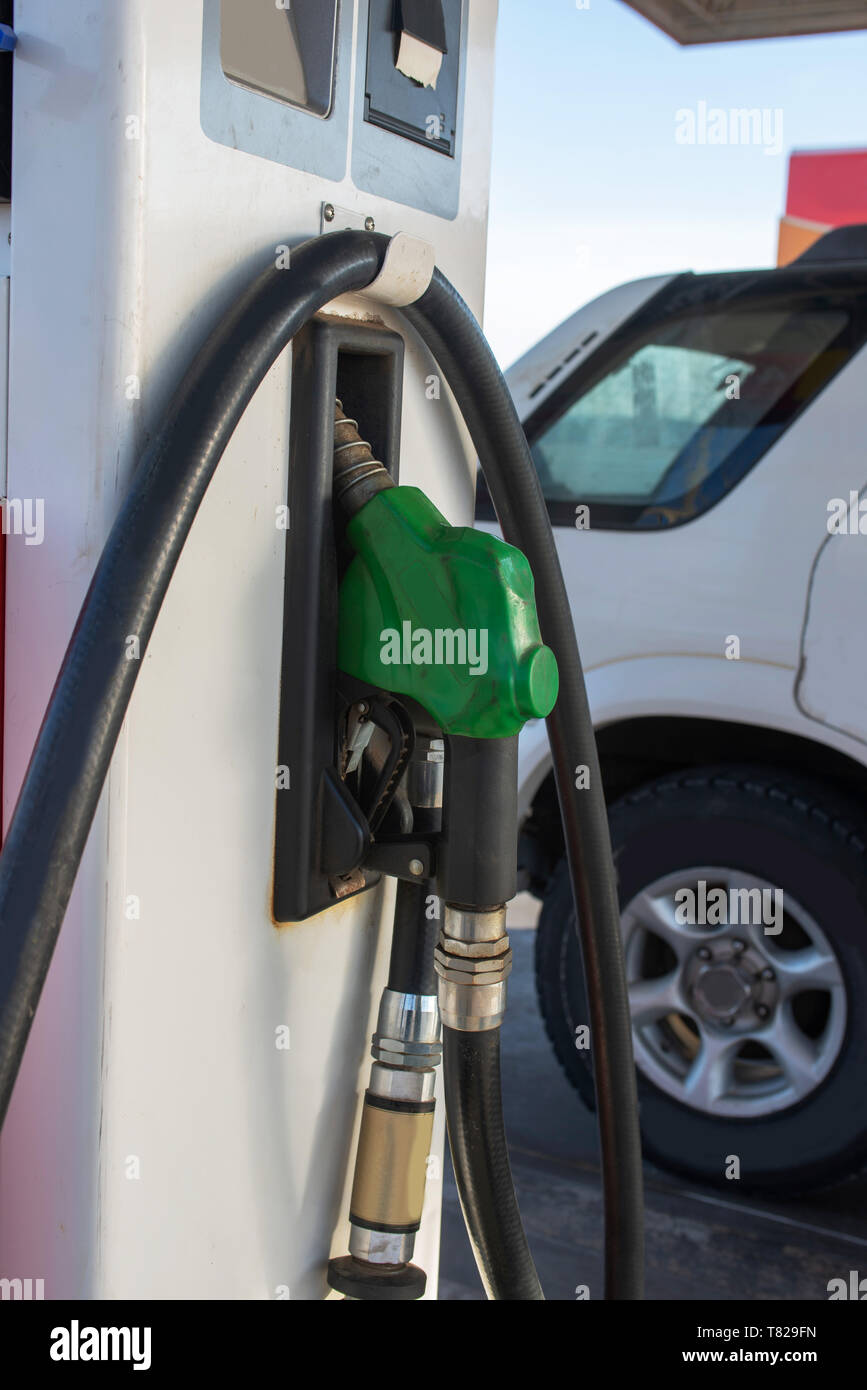 Close up red gas nozzle hi-res stock photography and images - Alamy